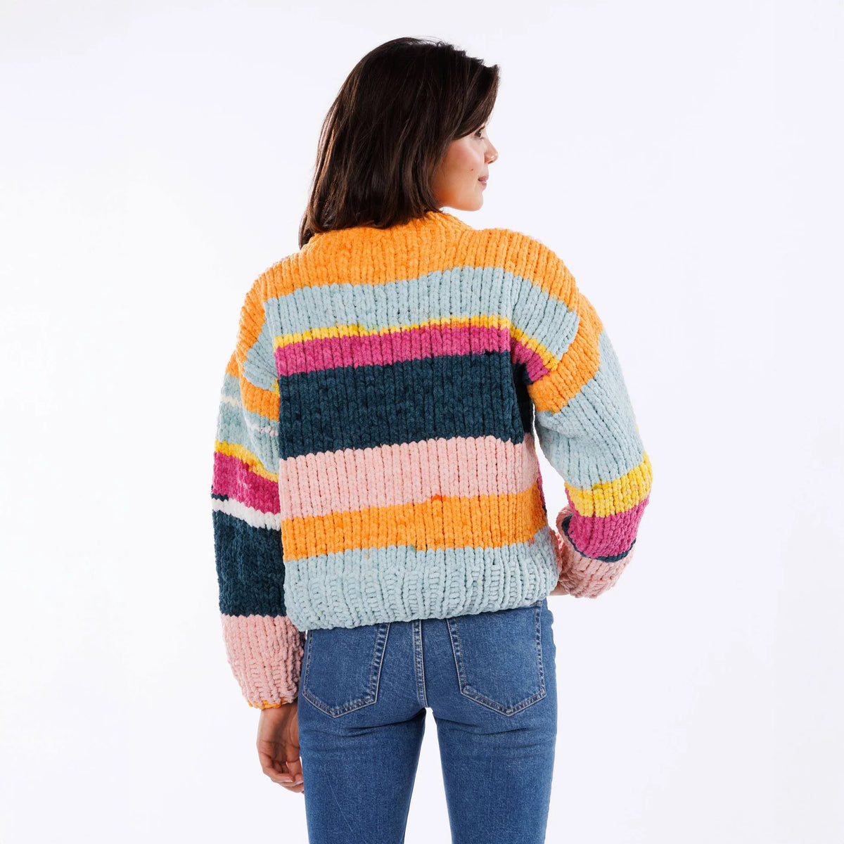 KNITTING PATTERN DOWNLOAD - Free Bernat Cozy Knit Drop Shoulder Pullov ...