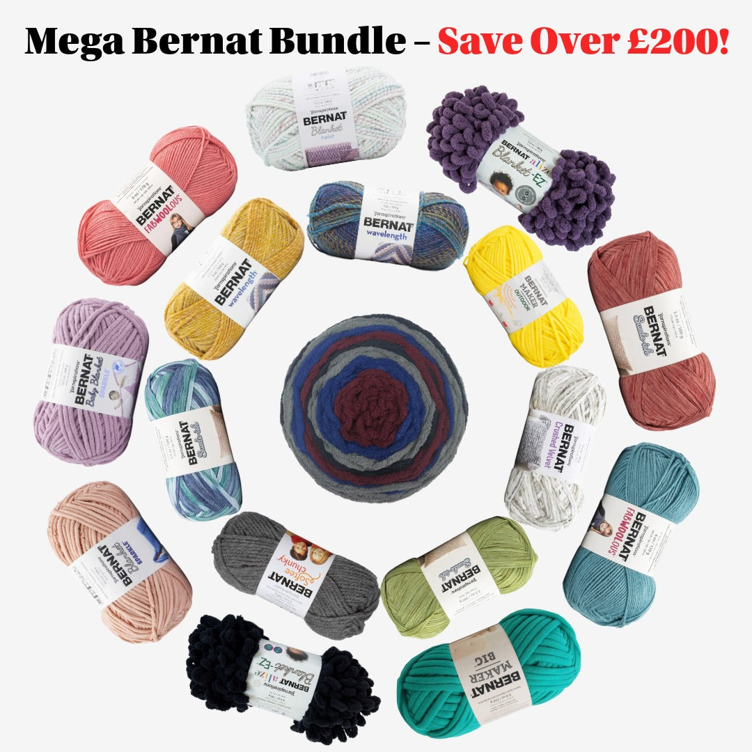 The MEGA BUNDLE Bernat Box â 5kg of specially selected Bernat Yarns ...