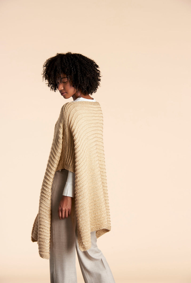 KNITTING PATTERN DOWNLOAD - CARON LACE PANEL KNIT PONCHO – Readicut