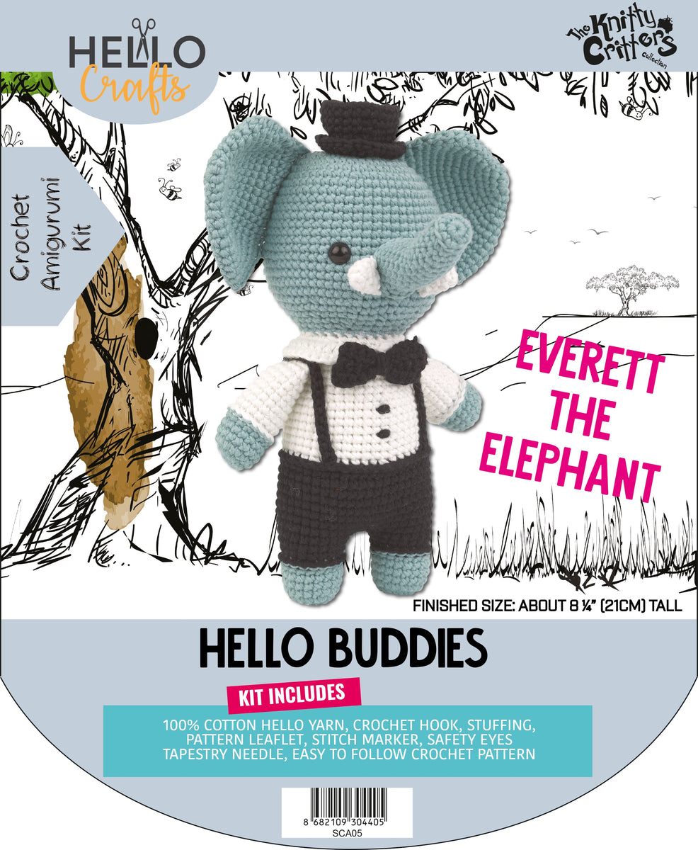 Knitty Critters - Hello Buddies - Everett The Elephant – Readicut