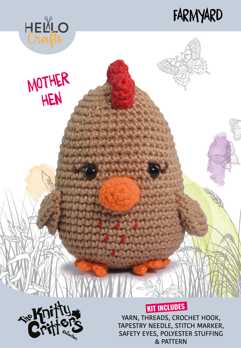Knitty Critters - Farmyard Crochet Kit - Mother Hen – Readicut