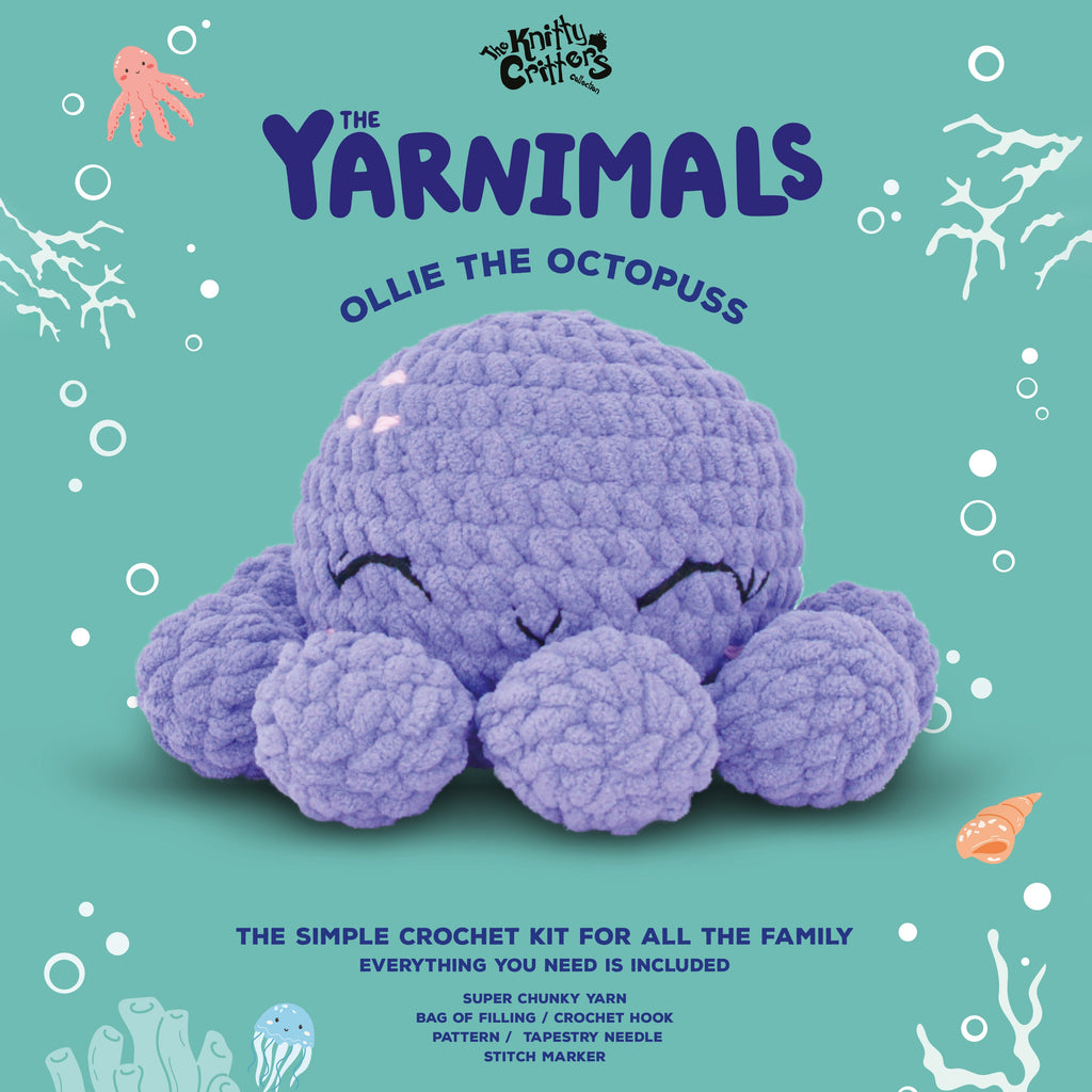 Knitty Critters - Yarnimals - Ollie The Octopus |Amigurumi Crochet Kit – Readicut