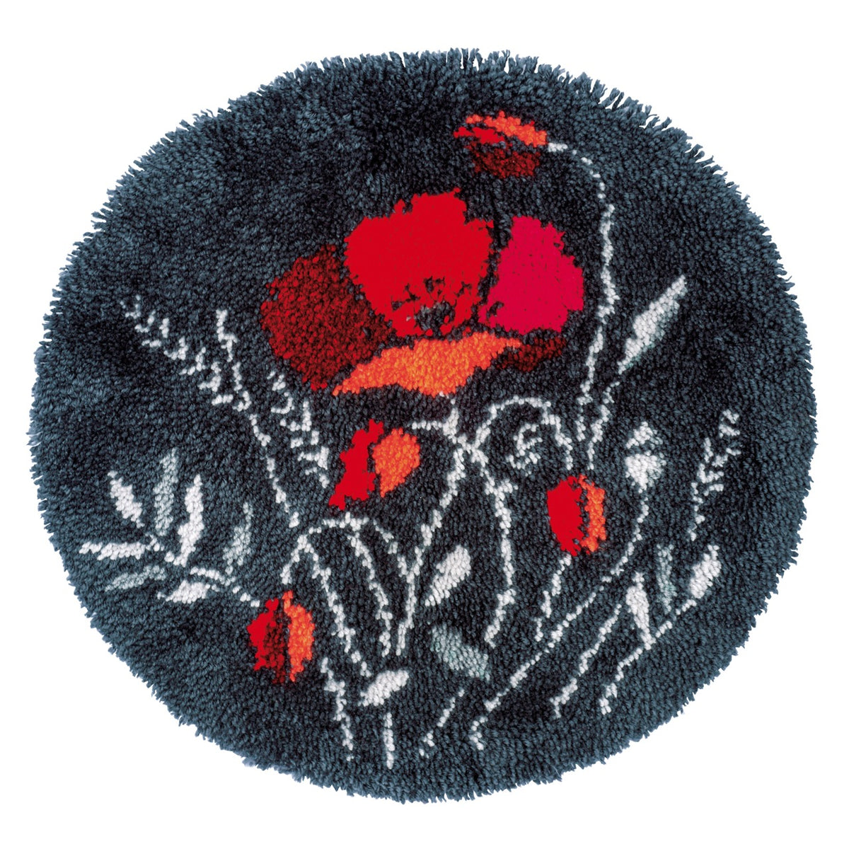 Latch Hook Kit: Rug: Shaped: Poppies – Readicut