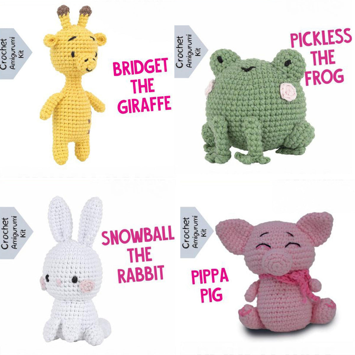 Pouch Pals Crochet Kit - Safari & Farm Bundle – Readicut