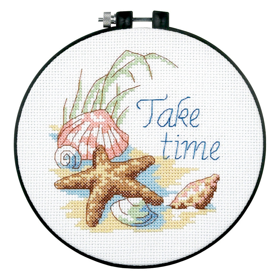 Learn-a-Craft: Counted Cross Stitch Kit and Hoop: Take Time – Readicut