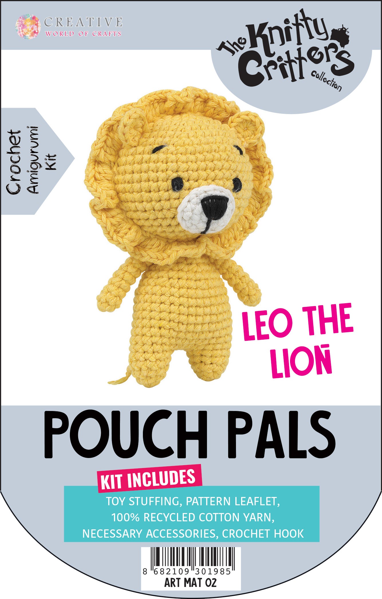 Knitty Critters - Pouch Pals - Leo The Lion – Readicut