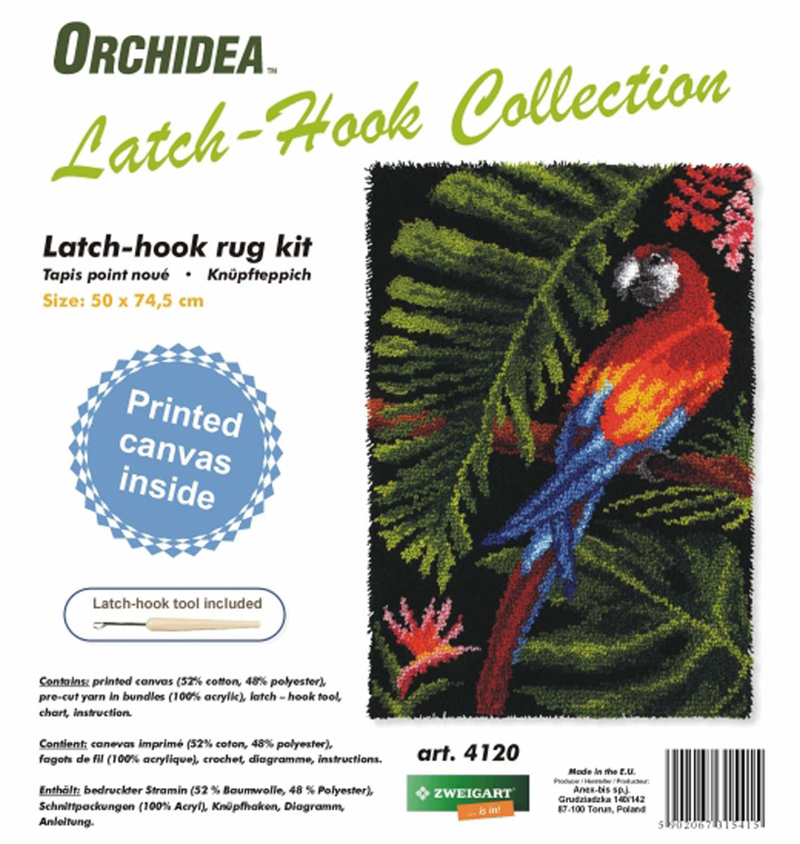 Latch Hook Kit: Rug: Parrot – Readicut