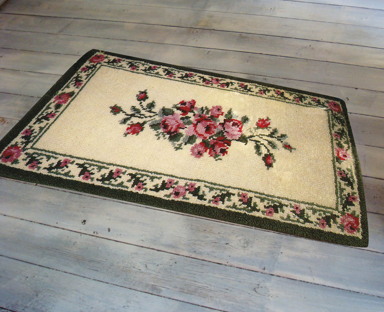 Printed Canvas Latch Hook Rug Kit - Bouquet 50cm x 100cm – Readicut