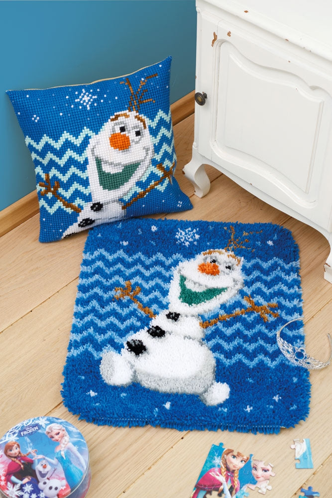 Vervaco Latch Hook Shaped Rug Kit - Disney: Olaf PN-0166274 – Readicut
