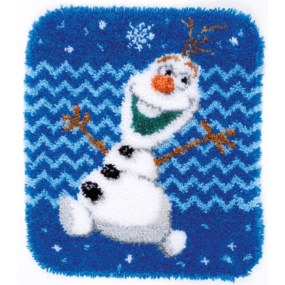 Vervaco Latch Hook Shaped Rug Kit - Disney: Olaf PN-0166274 – Readicut