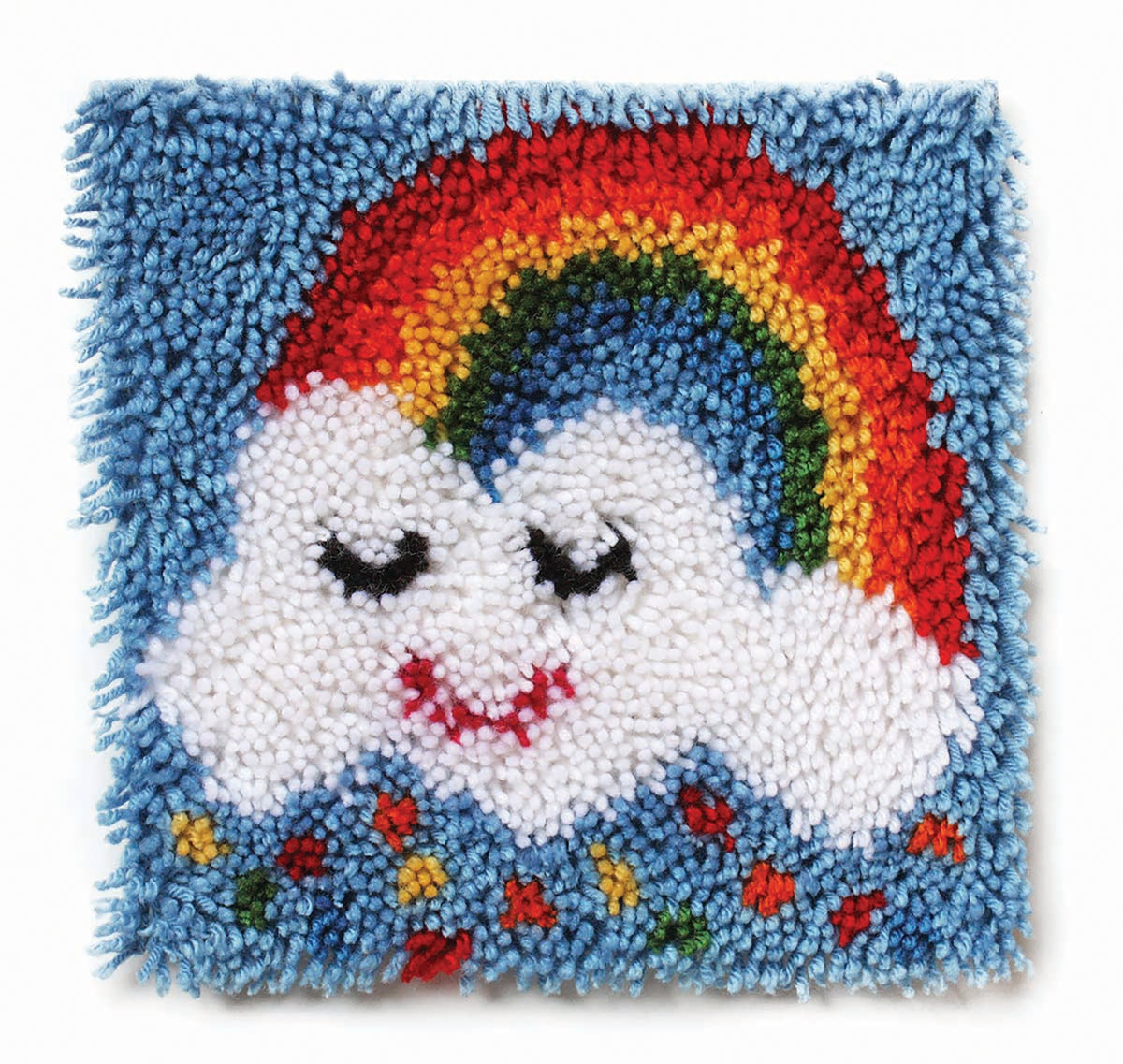 WonderArt Rainbow Sprinkles Latch Hook Rug Kit 12" x 12" – Readicut
